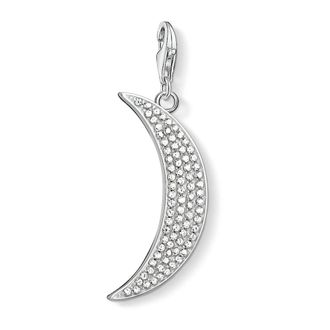 Thomas Sabo Mond Pav&eacute; Charm Anh&auml;nger - - Accessories - Damen - Grau - ONE SIZE