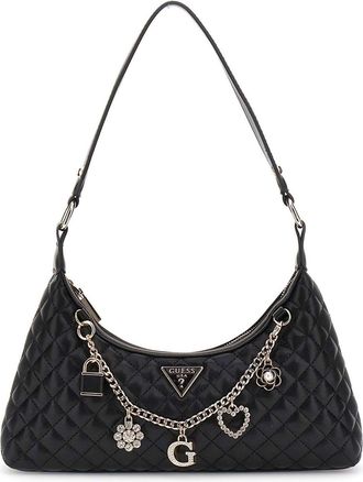 Guess Everlee Top Zip Shoulder Bag Black