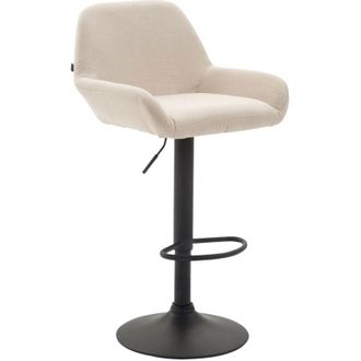 Clp Tabouret Braga en tissu crème, schwarz