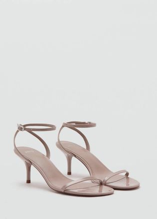 Mango Riemensandale mit Absatz nude - Damen - 35 - MANGO