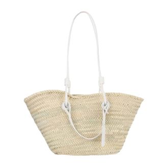 Catarzi Strob-Tasche mit Logo - - Bags - Damen - Beige - ONE SIZE
