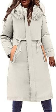 Onsoyours Veste Chaude dhiver Femmes Manteau à Capuch Hiver éPaissir Veste Parka Polaire Chaude en Peluche Blousonse avec Fermeture à Glissière et Bouton Doudou