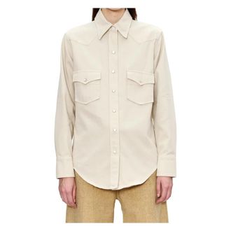 A.P.C. A.p.c. - Chemise Western - Femme - Blouses et Chemises - Beige - Taille: 36 FR