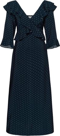 Kaffe Kaelsie Frill Dress - - Dresses - Damen - Blau - XL
