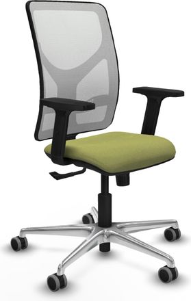 Piqueras y Crespo B&uuml;rostuhl, gr&uuml;n, mit 2D-Armlehnen, h&ouml;henverstellbare Lendenwirbelst&uuml;tze, ausgestattet mit 3 Positionen und Schneideschaum, mit Rollen von 65 mm, Parke