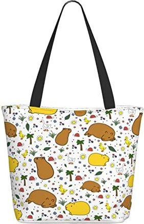 AOOEDM Animal Capybaras Ladies Shopping Bag 13x11x7in.Le cadeau parfait pour la Saint-Valentin.Cest de la Saint-Valentin pour maman, fille, &eacute;pouse, etc