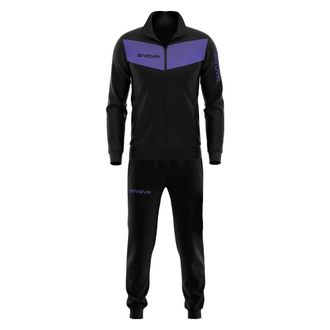 Givova Unisex Survêtement Visa Melange Jogginganzug, NOIR/VIOLET 4S