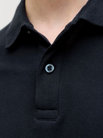 Jack & Jones Plus Size Poloshirt JPRBLAWESTON SS POLO PLS, Herren, Gr. 4XL, schwarz (night sky detail:solid), Jersey, Obermaterial: 100% Baumwolle, JACK & JONES PLUSSIZE, un