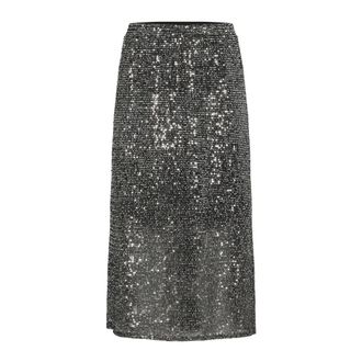 Kaffe Curve KClaila Paillettenrock - - Skirts - Damen - Grau - M