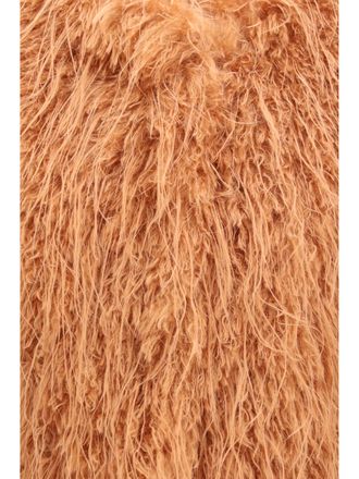 Forte_Forte Womens Faux Fur Vest Eco Mongolia Beige Polyester Blazers Jacket
