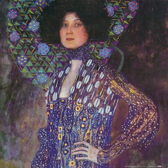 1art1 Gustav Klimt Poster Emilie Fl&ouml;ge, 1902 Kunstdruck Bild 40x40 cm