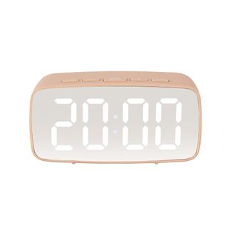 Karlsson Wecker Mirror - Rosa - 12,1x6cm - Rechteck - Thermoplast - Wecker f&uuml;r Schlafzimmer