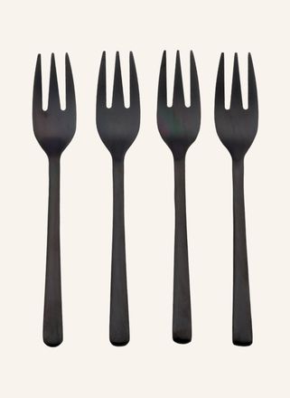 Broste Copenhagen Broste Copenhagen 4-Tlg. Kuchengabel-Set Hune schwarz
