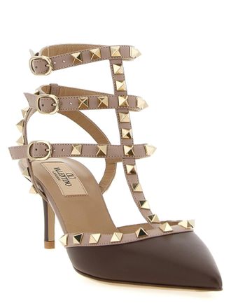 Valentino Garavani Womens Rockstud Pump Multicolor Lamb Leather