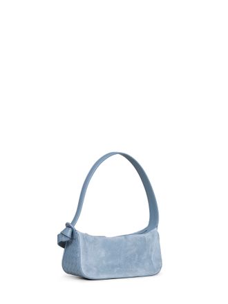 Bottega Veneta Womens Shoulder Bag Mineral Knot Light Blue Calfskin