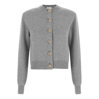 Balmain Cardigan aus Kaschmir - - Knitwear - Damen - Grau - S