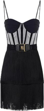 Elisabetta Franchi Femme, Robes, Noir, Taille: 44 FR abiti Poliestere