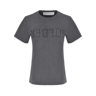 Golden Goose T-Shirt mit Logo-Print - - Tops - Damen - Grau - XS