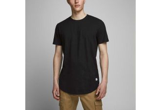 Jack & Jones T-Shirt JJENOA Tee SS Crew Neck mit kleinem Markenpatch