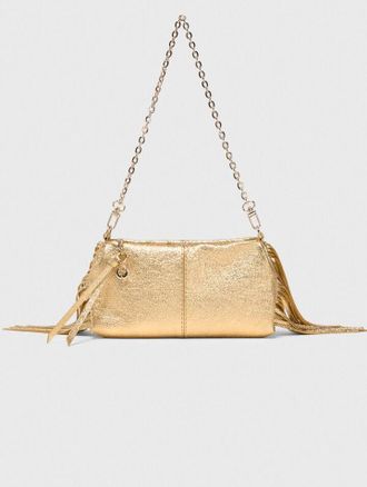 Maje Miss M-tasche In Metallic-optik - Golden - Maje