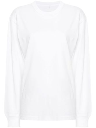 Alexander Wang T-shirt essentiel Jsy ls avec logo en relief et col lié 4cc3241519
