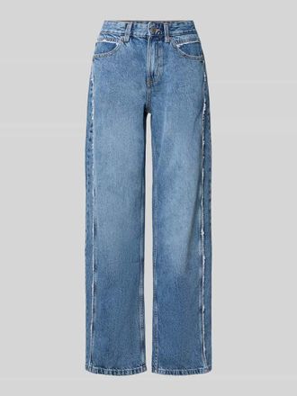 Gina Tricot Wide Leg Jeans mit Fransenn&auml;hten