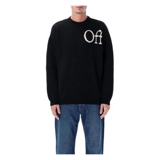 Off-white Bookish Shared Knit Crewneck - - Knitwear - Herren - Schwarzk - XL