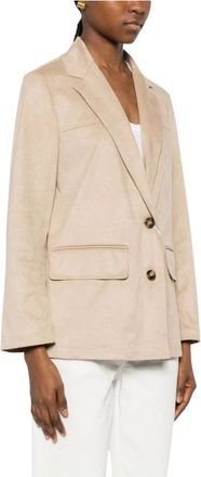 Marella Femme, Vestes, Beige, Taille: 46 FR Veste &agrave; Poches Emmcerchio