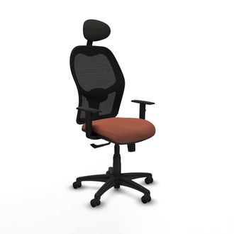 Piqueras y Crespo Sch&ouml;ner Schreibtischstuhl mit 1D-Armen, h&ouml;henverstellbarer Lendenwirbelst&uuml;tze und festem Kopfteil, ausgestattet mit 3 Positionen und Schneidschaum, Sc