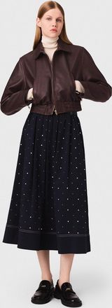 Maje Jacke Aus Leder Im Vintage-look - Braun - Maje