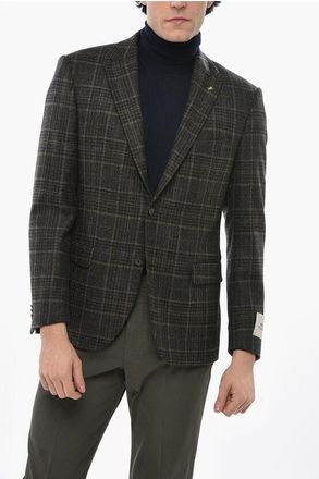 Corneliani CC COLLECTION Check RIGHT 2 Button Blazer with Breast Pocket Gr&ouml;&szlig;e 52