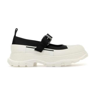 Alexander McQueen Zweifarbige Lederballerina Schn&uuml;rschuhe - - Shoes - Damen - Mehrfarbig - 40 EU