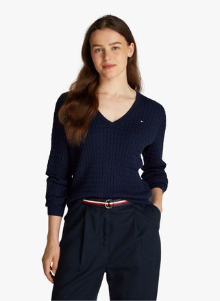 Tommy Hilfiger Pull col V en coton