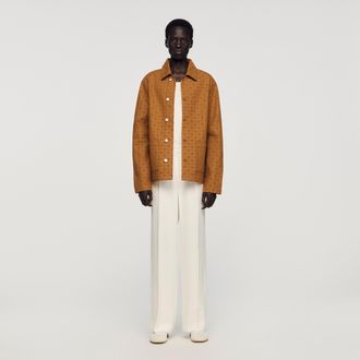 Sandro Blouson en denim Square Cross