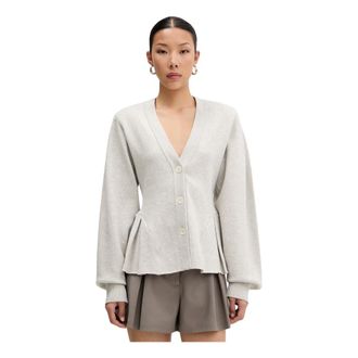 Rotate Peplum Strickjacke - - Knitwear - Damen - Grau - M