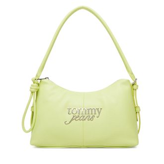 Tommy Jeans Handtasche Tommy Jeans Metal Logo Shoulder Bag AW0AW18468 Gr&uuml;n
