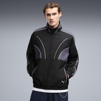 Puma Veste de surv&ecirc;tement tiss&eacute;e d&eacute;contract&eacute;e T7 Homme, Accessoires, Noir, XXL