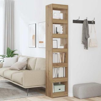 vidaXL Biblioth&egrave;que/S&eacute;parateur de pi&egrave;ce ch&ecirc;ne artisanal 40x30x198 cm Vidaxl