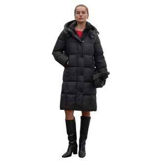 Estro & Luminara Knielanger Winter Daunenmantel - - Coats - Damen - Schwarzk - L