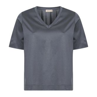 Blanca Vita T-Shirt mit V-Ausschnitt - - Tops - Damen - Grau - XS