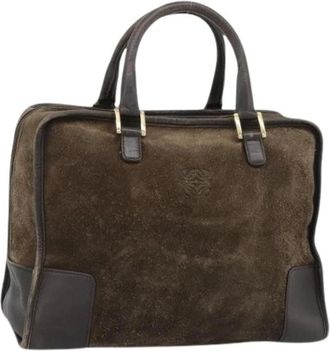 Loewe Pre-owned Sac &agrave; main en daim - Femme - Pre-owned - Brun - Taille: ONE Size
