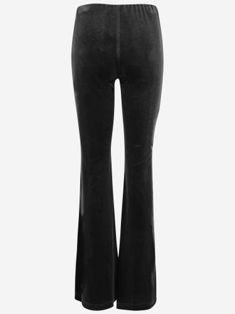 F.it Womens Trousers Stretch Velvet, Black Polyester