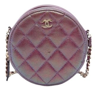 Chanel Pre-owned Quilted Metallic Lambskin Crossbody Bag - - Pre-owned - Damen - Lila - ONE SIZE