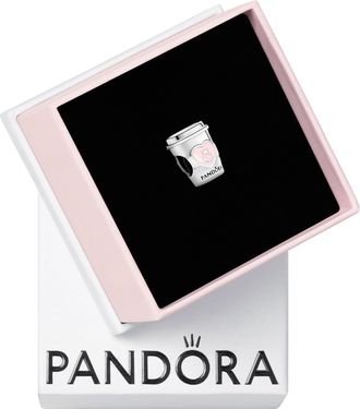 Pandora Charm Drink To Go Silber Emaille rosa 797185EN160
