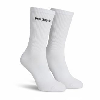 Palm Angels Gerippte Logo-Socken - - Underwear - Herren - Wei&szlig; - M