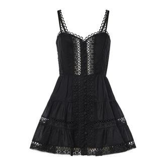 Charo Ruiz Ibiza Lenora Kurzarmkleid - - Dresses - Damen - Schwarzk - L