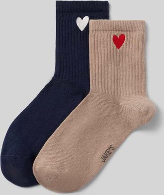 Jake*s Casual Socken aus Baumwoll-Mix im 2er-Pack