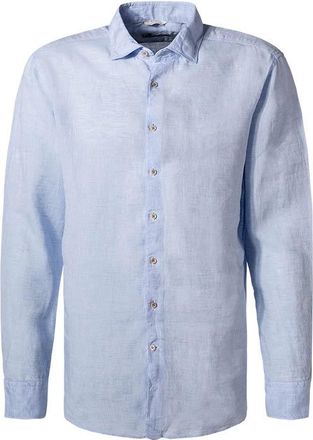 Stenströms Herren Hemd blau meliert