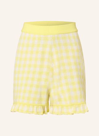 Allude Allude Strickshorts Mit Cashmere Und R&uuml;schen gelb