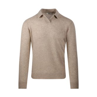 Altea Wollpullover mit V-Ausschnitt - - Knitwear - Herren - Beige - M